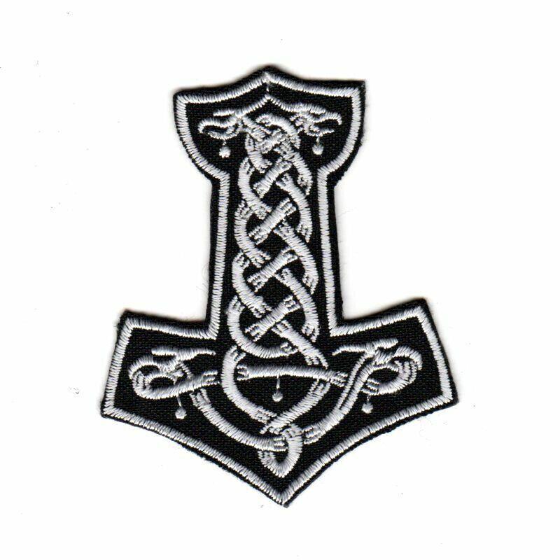 Thor's Hammer Mjölnir Patch - Mjolnir Thunder God Viking Norse ...