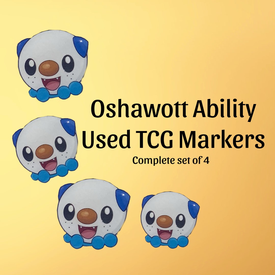 Oshawott TCG Ability Used Marker Pokémon TCG Ability Marker Set of 4 - Etsy