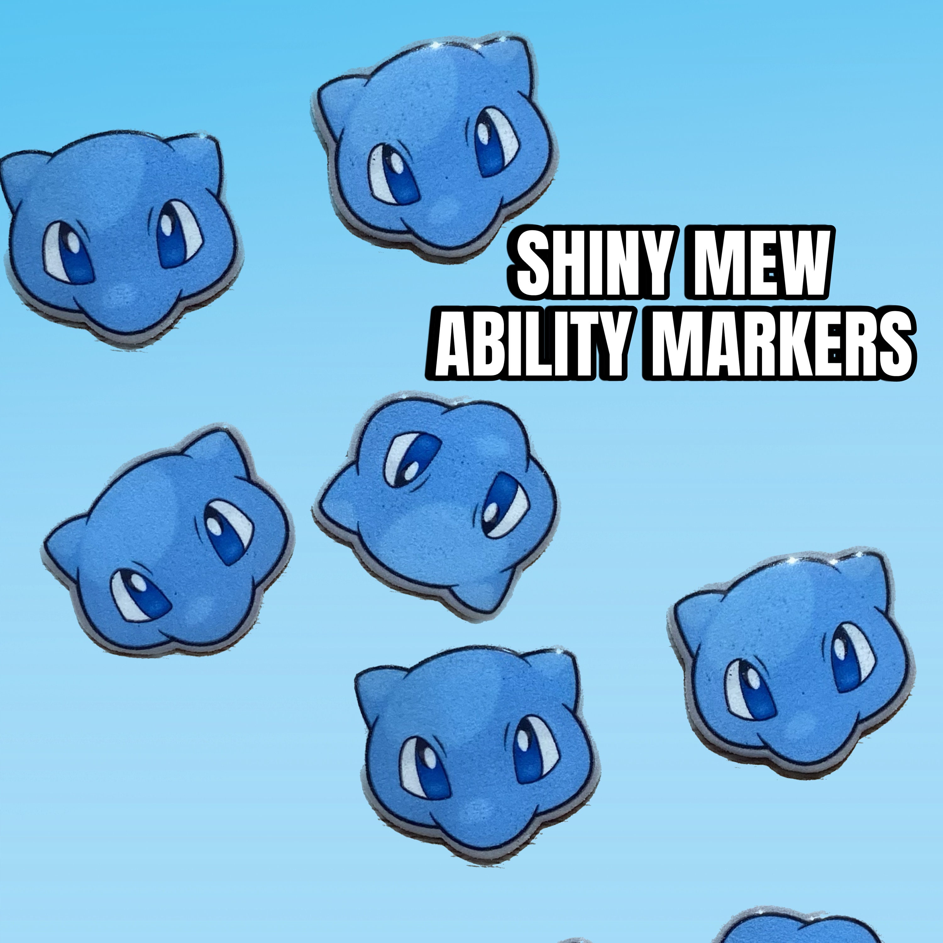 Ability Used Markers Shiny Mew Pokemon TCG SET OF 4 - Etsy