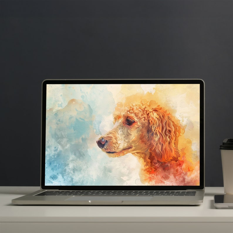 Abstract Dog Art Wallpaper, Digital Dog Painting Background, Animal ...