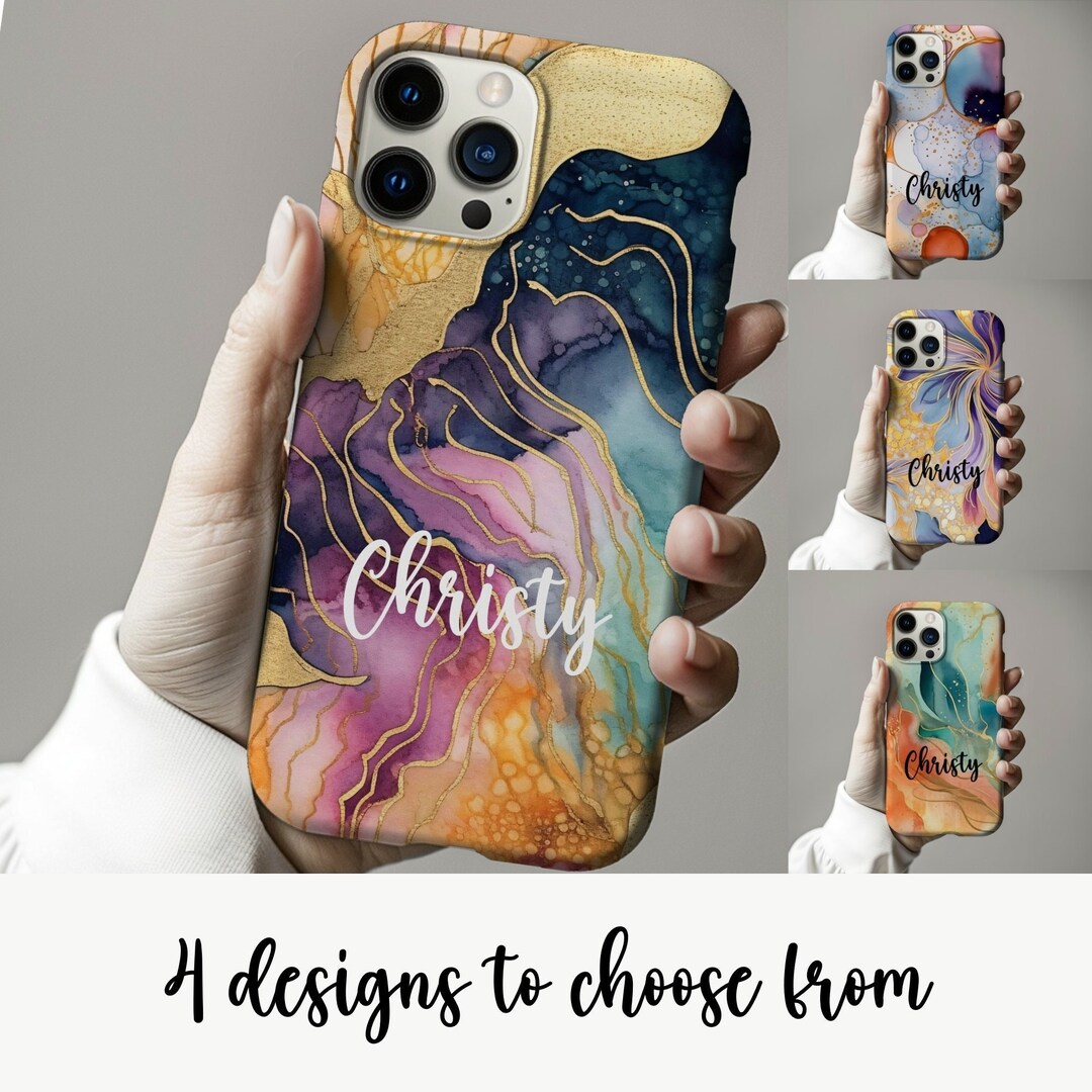 Personalized Abstract Dark Watercolor Styled iPhone Samsung Google ...