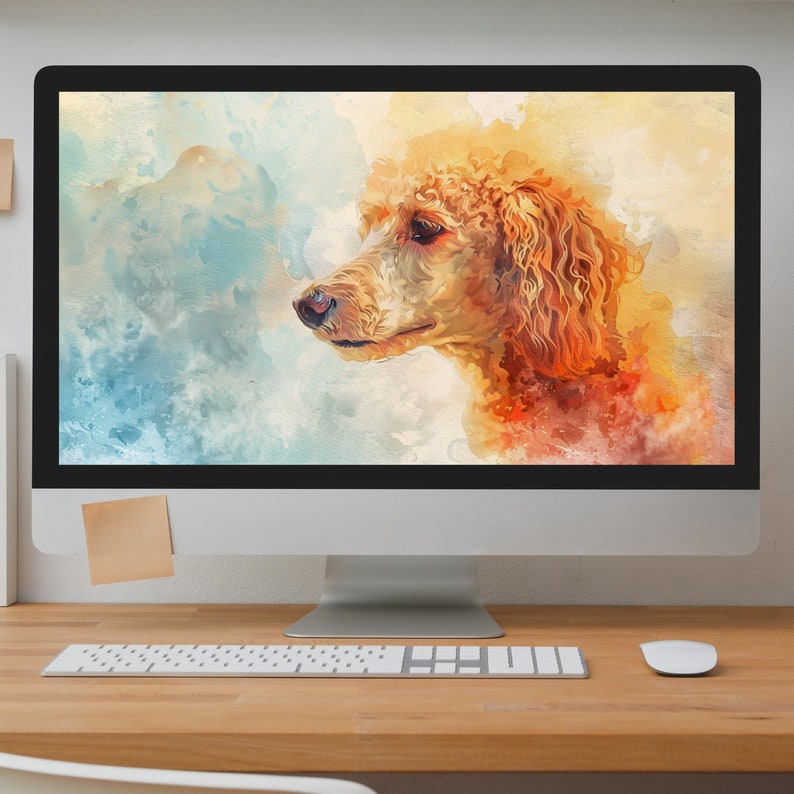 Abstract Dog Art Wallpaper, Digital Dog Painting Background, Animal ...