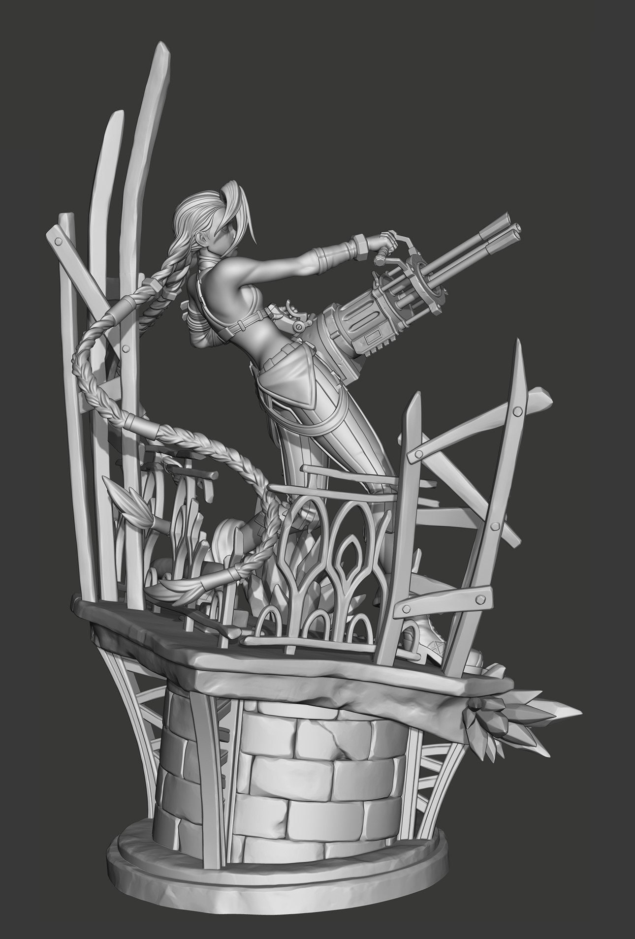 Jinx Model STL File League of Legends Collectible Jinx STL File for Printing Arcane Jinx Model ...