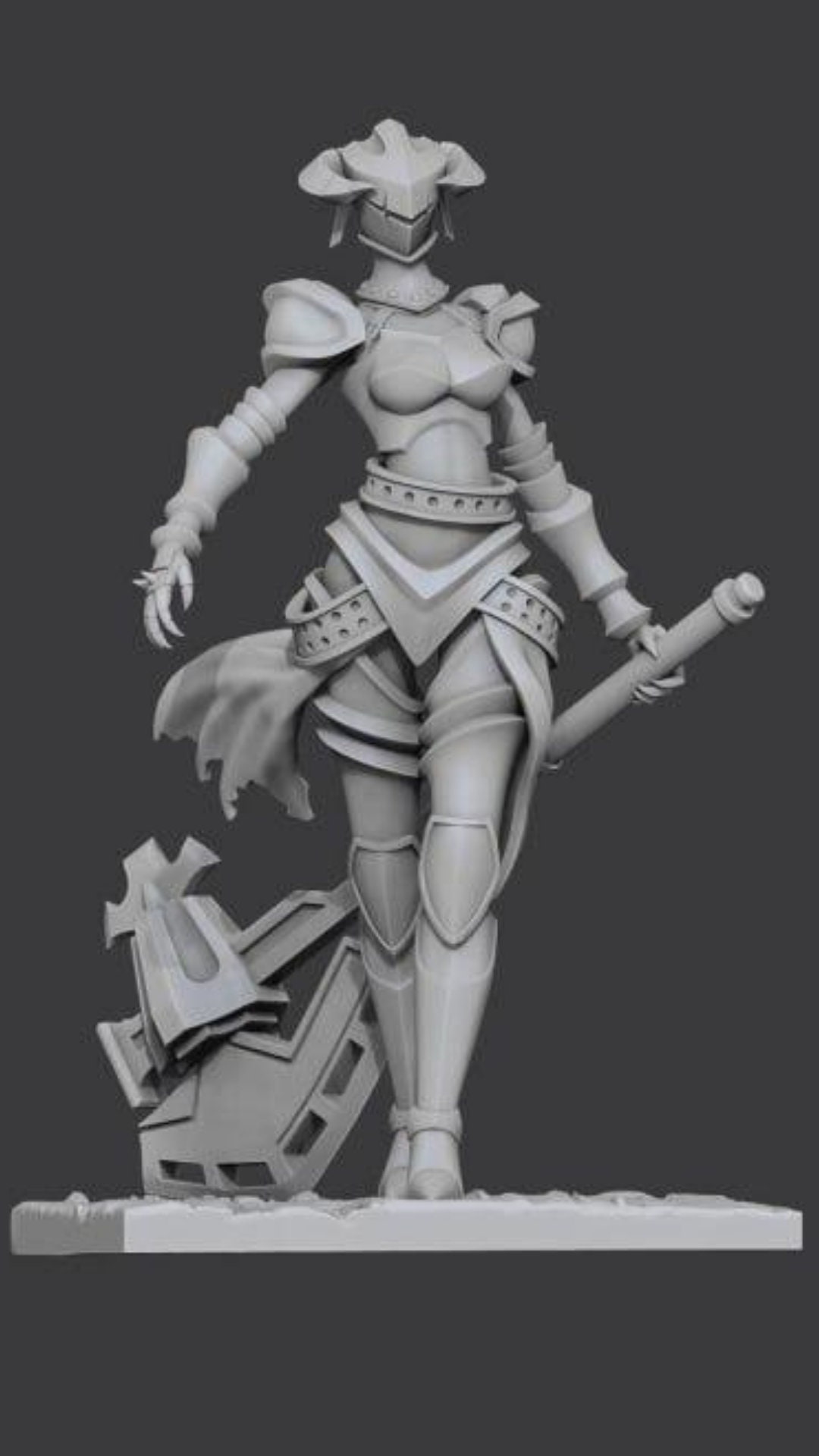 Overlord Albedo STL Files With Battle Armor Version Anime Girl STL Cute ...