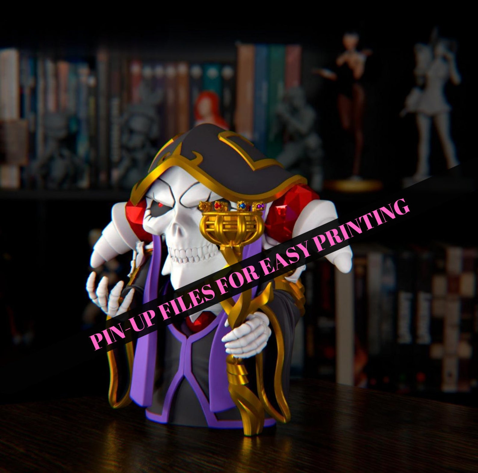 Ainz Ooal Gown Chibi STL File Anime Girl STL File Cute Girl STL Game ...
