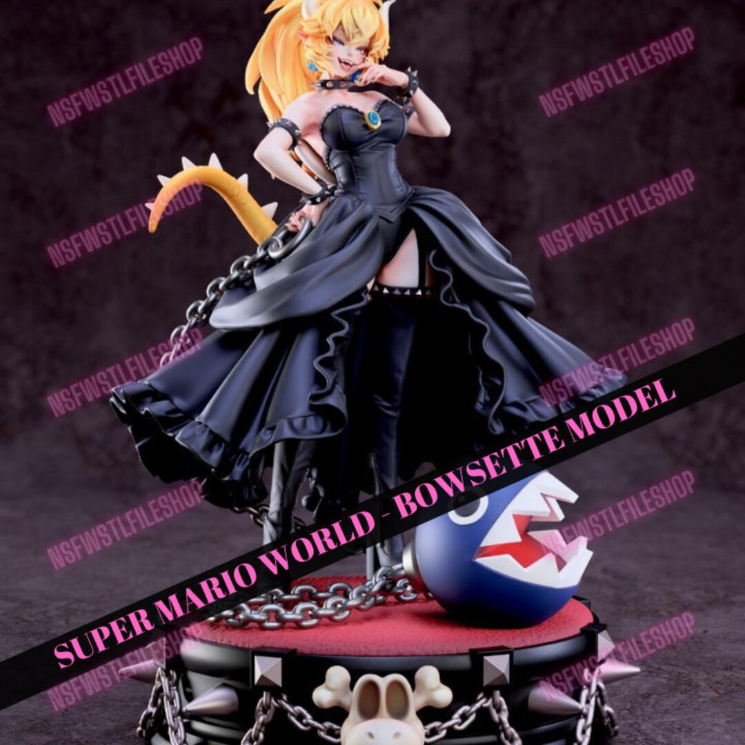 Super Mario World Bowsette STL File Anime Girl STL File, Fan Art STL 3D ...