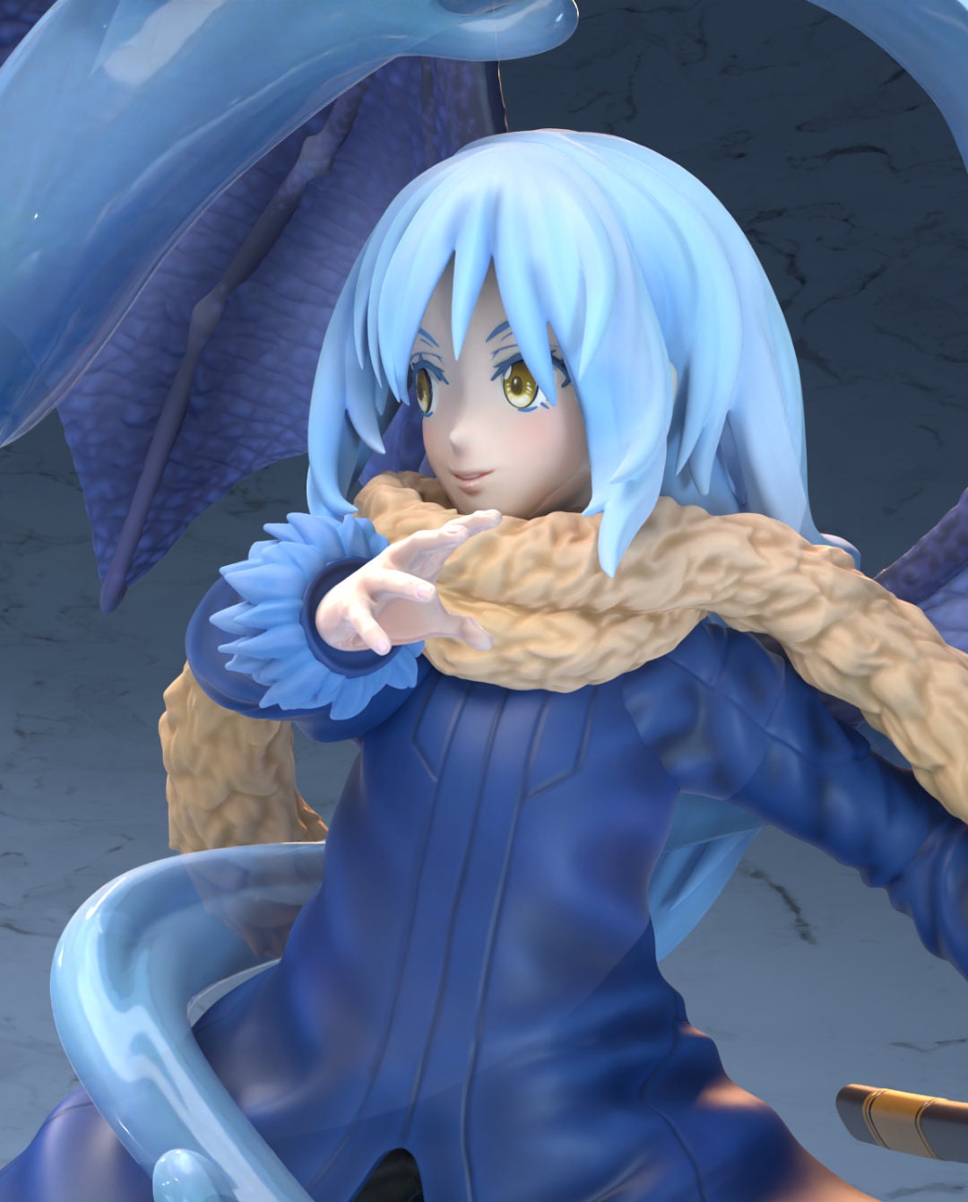 Rimuru Tempest STL File Anime Girl STL File Cute Girl STL Game Fan Art ...