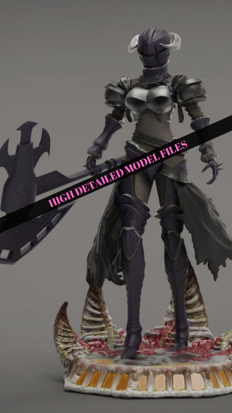 Overlord Albedo Battle Armor STL File Anime STL File Cute Girl Stl Fan ...