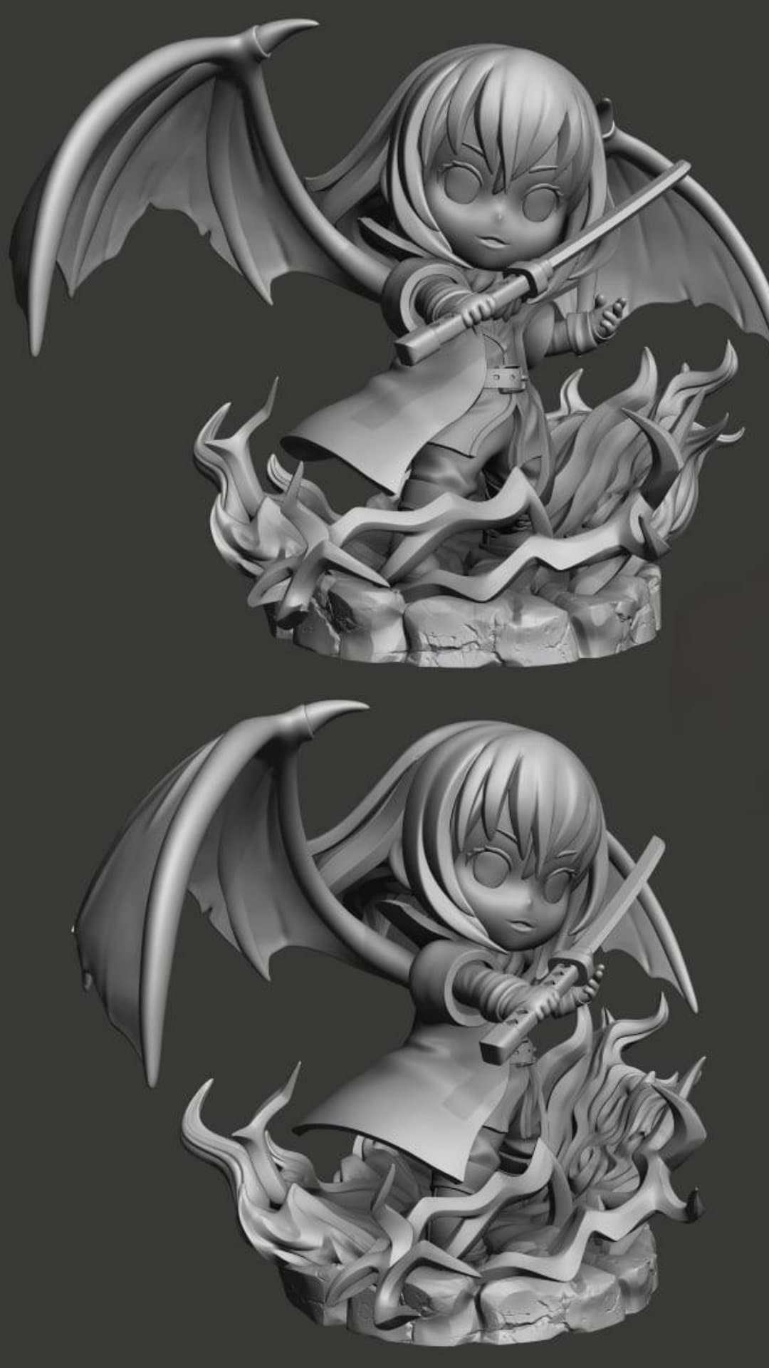 Rimuru Tempest STL File Anime Girl STL File Cute Girl Stl Game Fan Art ...