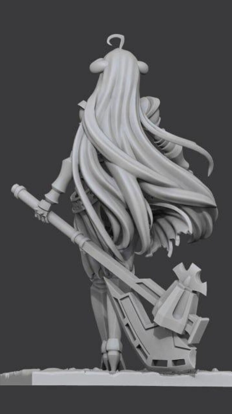 Overlord Albedo STL Files With Battle Armor Version Anime Girl STL Cute ...