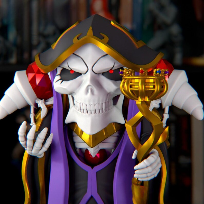 Ainz Ooal Gown Chibi Stl File Anime Girl Stl File Cute Girl Stl Game Fan Art Stl 3d Printer