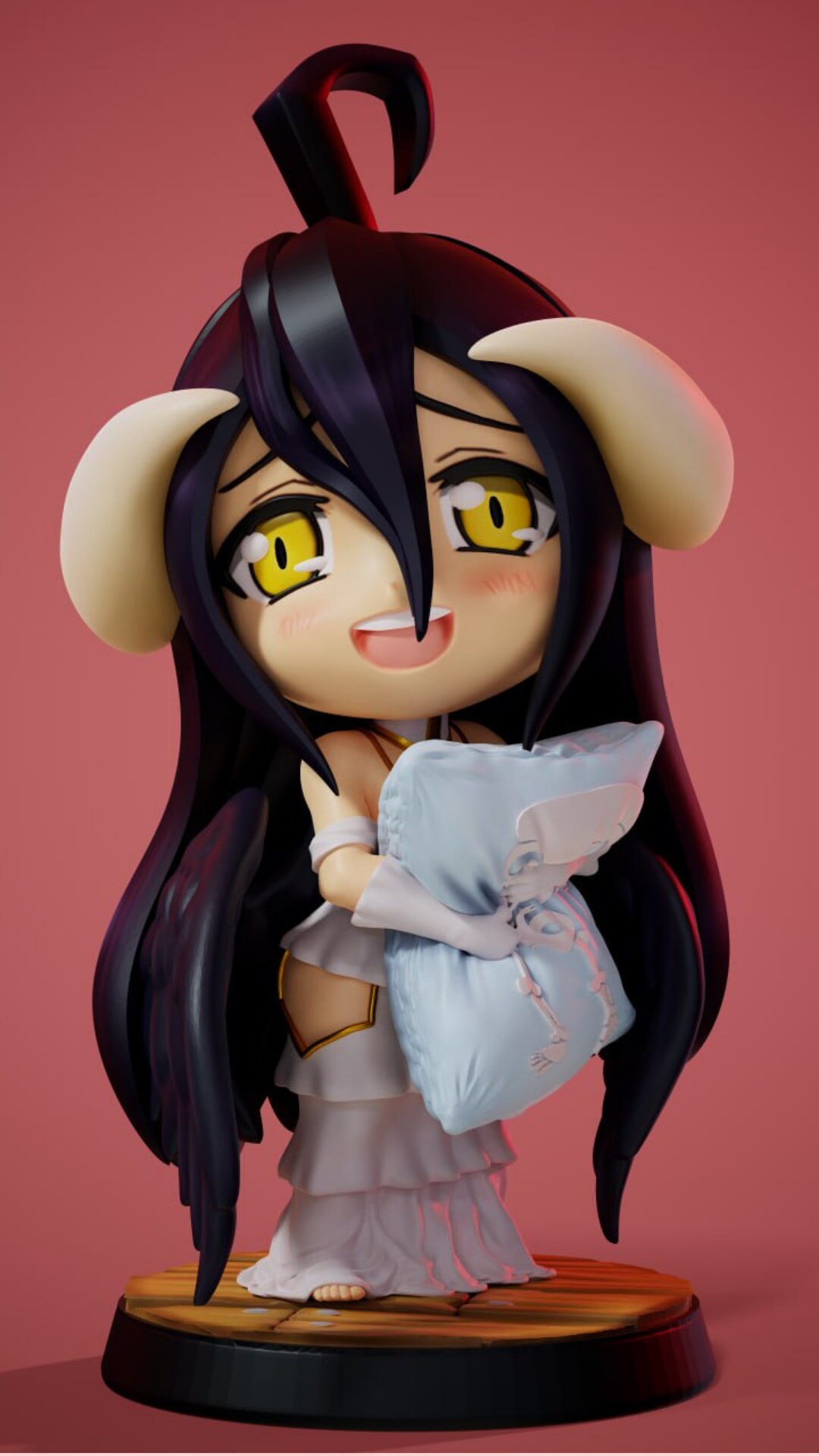 Albedo Chibi STL Files Anime Girl STL File Cute Girl STL Game Fan Art ...