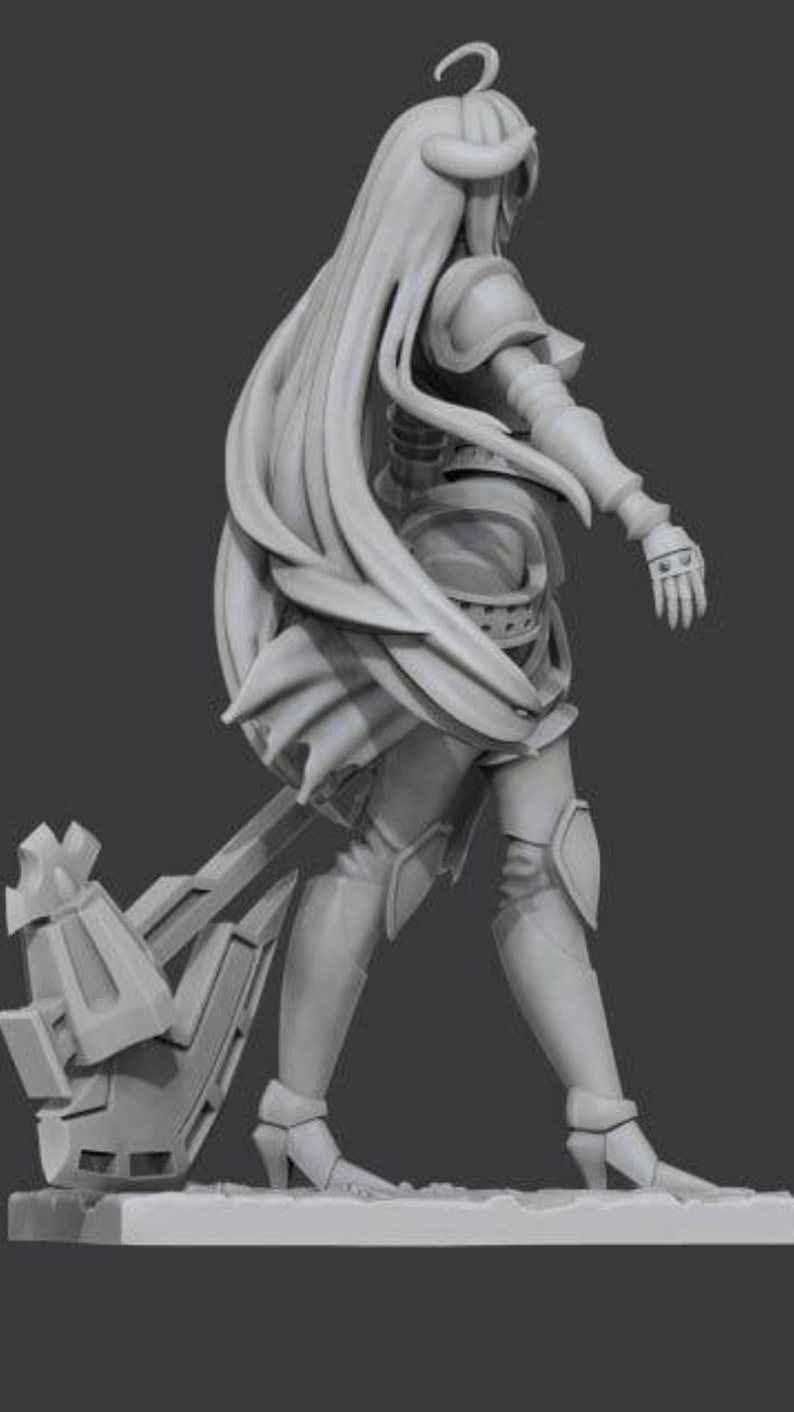 Overlord Albedo STL Files With Battle Armor Version Anime Girl STL Cute ...