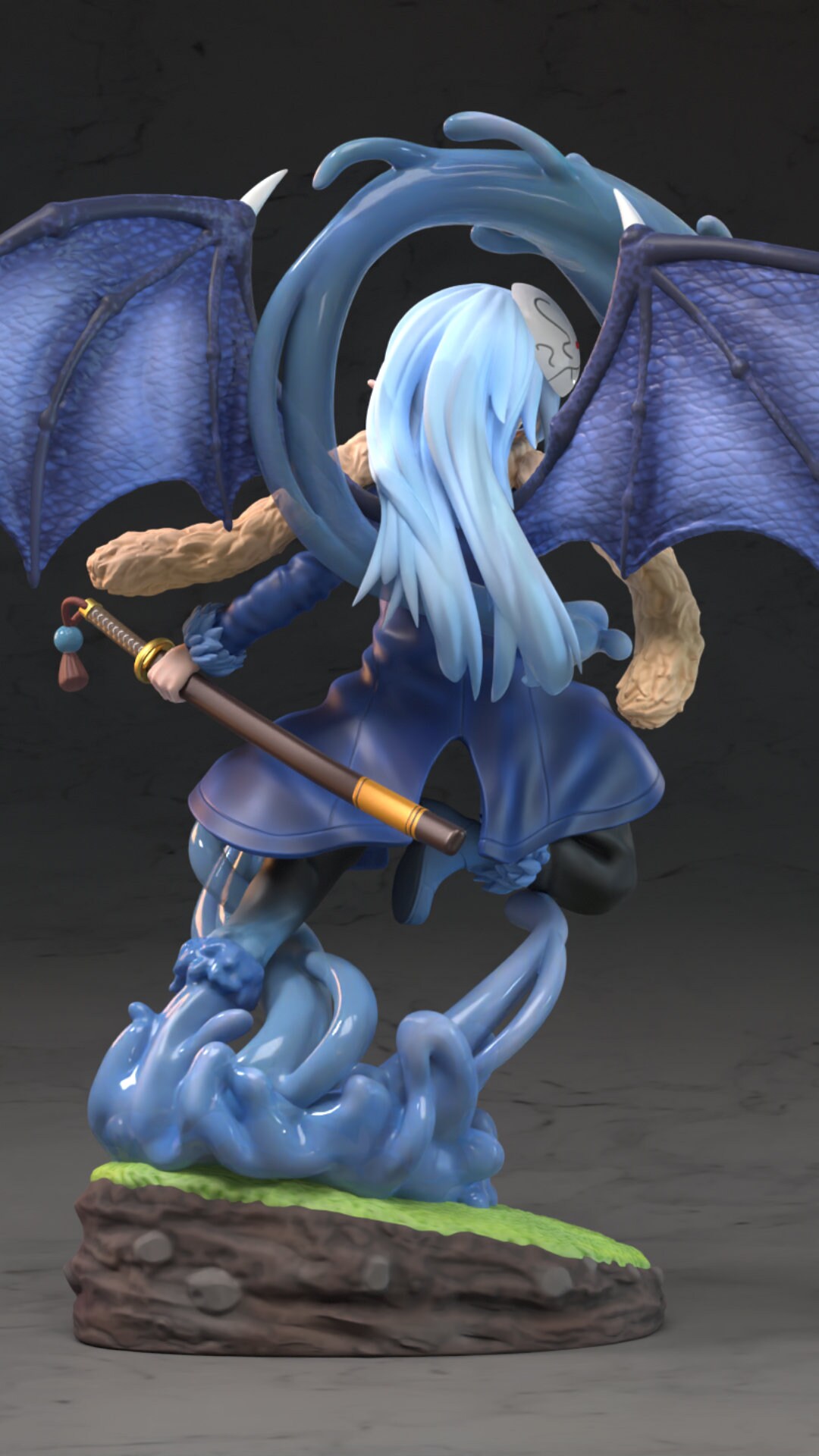 Rimuru Tempest STL File Anime Girl STL File Cute Girl STL Game Fan Art ...