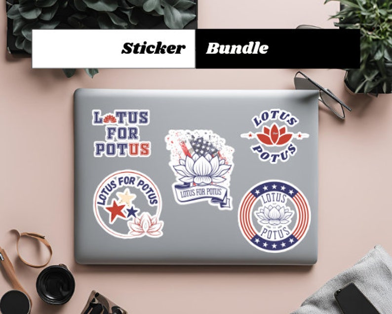 Lotus for Potus Sticker Pack, Kamala Harris Png, I'm With Her, Kamala ...