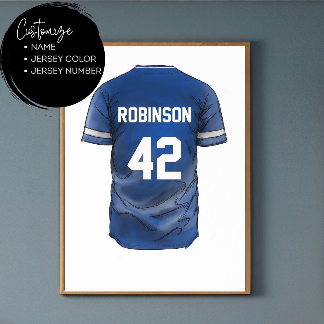 Custom Baseball Jersey Print, Custom Name, Baseball Print, Nursery Art ...