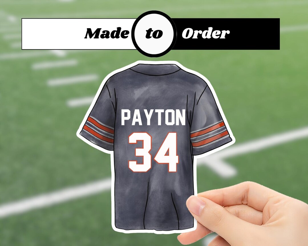Personalized Football Jersey Sticker - Hand Drawn, Custom Name Jersey ...
