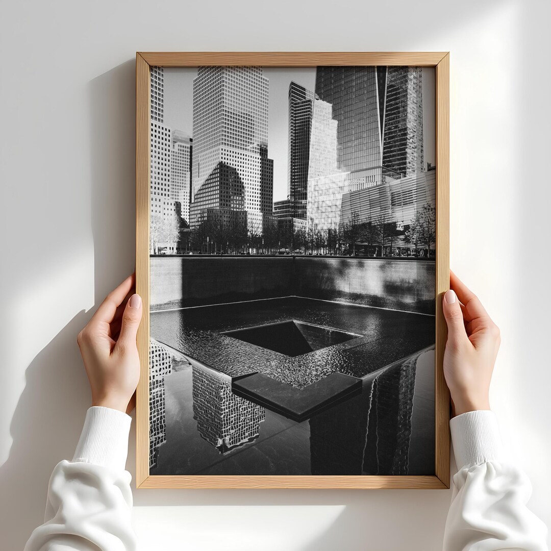 New York City 9/11 Memorial Photography Print Black and White World ...