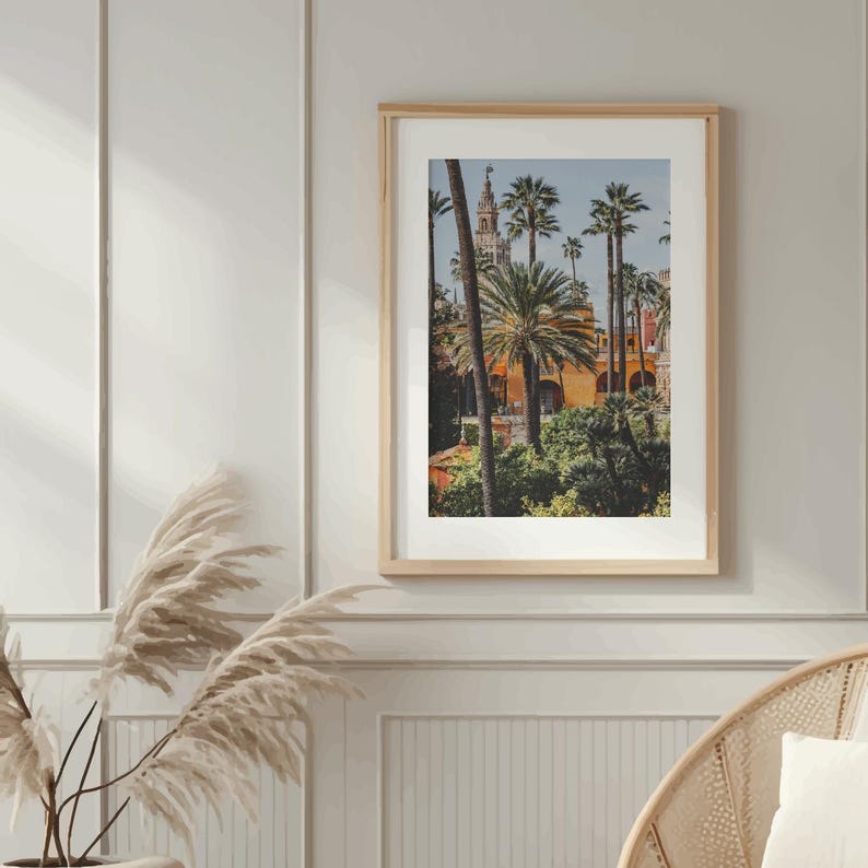Mediterranean Garden Warm Color Palette Wallart Seville Traveler Gift ...