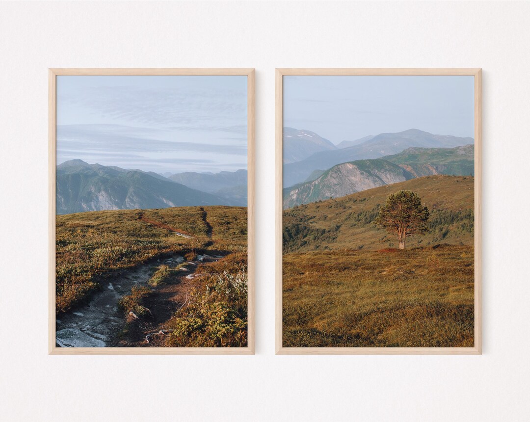 Printable Mountains Set of 2 Photo Prints Digital Download Poster ...