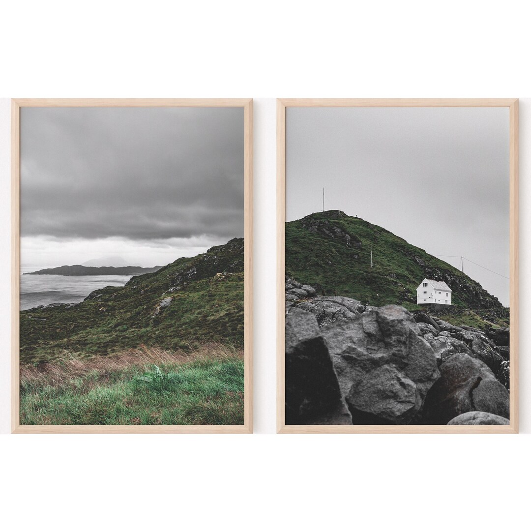 Bold Wall Decoration Nature Wall Set of 2 Earth Tones Prints Nordic ...