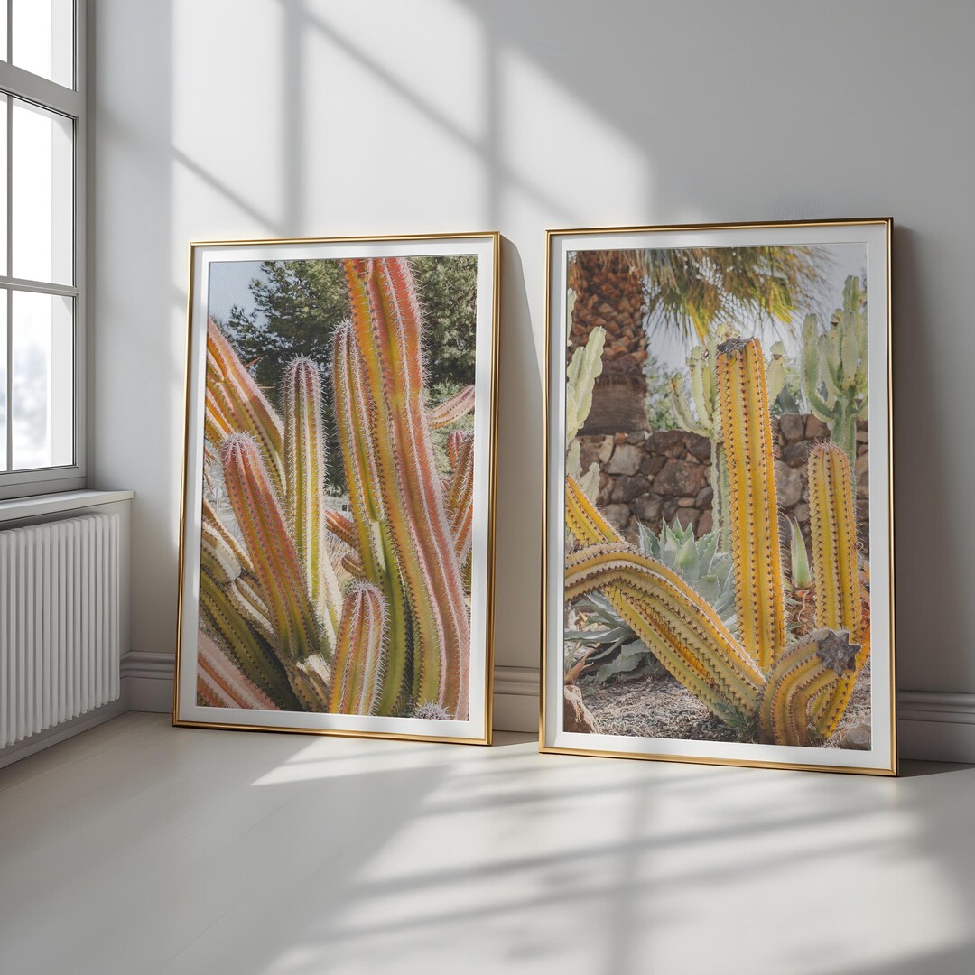 Printable Cactus Wall Art Desert Cactus Wall Art Botanical Decor Desert ...