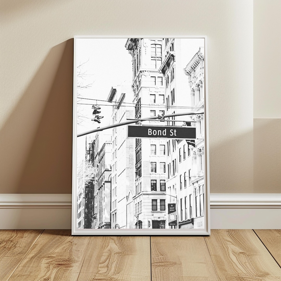 New York Wall Art Bond Street Print Cityscape Wall Art NYC Travel ...
