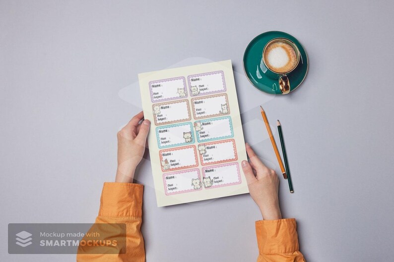 10 Name Labels for Notebooks Back to School Printable PDF - Etsy