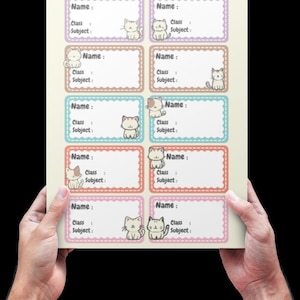10 Name Labels for Notebooks Back to School Printable PDF - Etsy