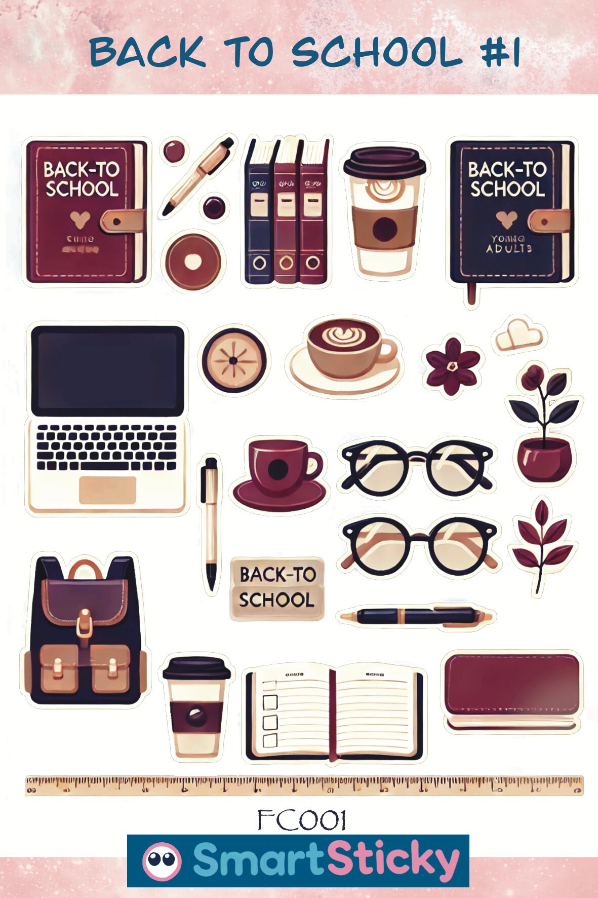 Stickers Back to School Collection, écologique, Finition Brillante - Etsy