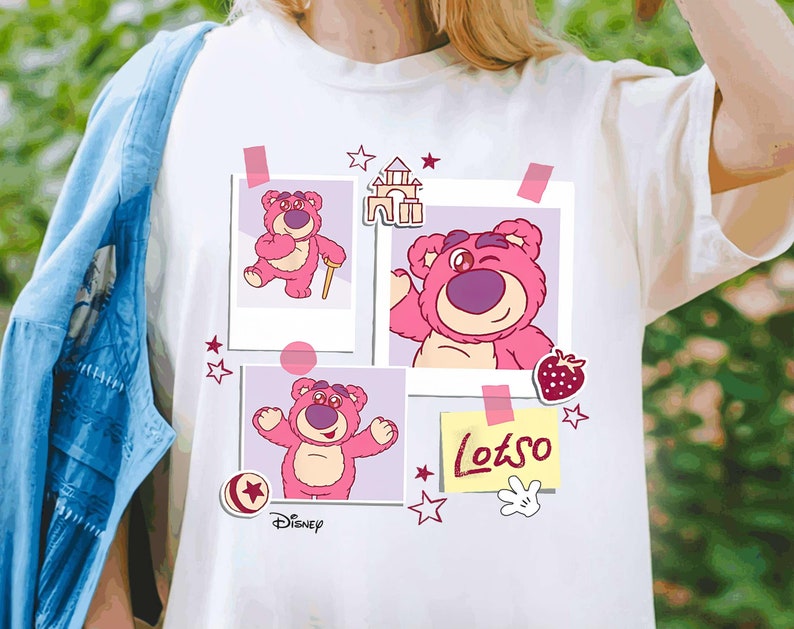 Disney Toy Story Cute Lotso Grid Photos Shirt, Magic Kingdom Unisex T ...