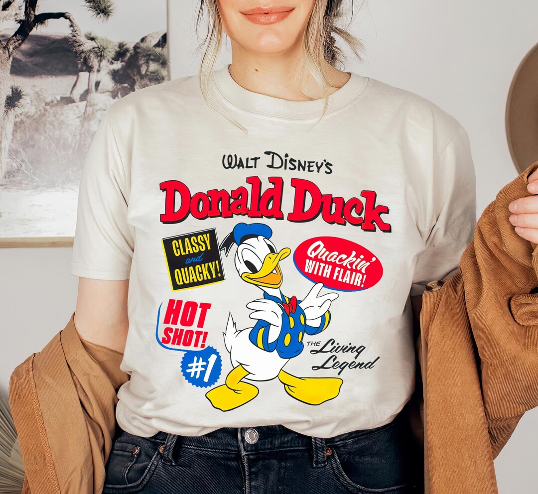 Vintage Disney Donald Duck Quacky Shirt, Walt Disney World T-shirt ...