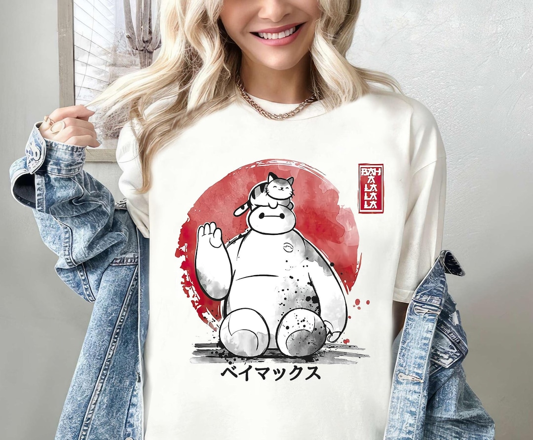 Lovely Bah A La La La Disney Baymax With Cat Shirt, Baymax Disney T ...
