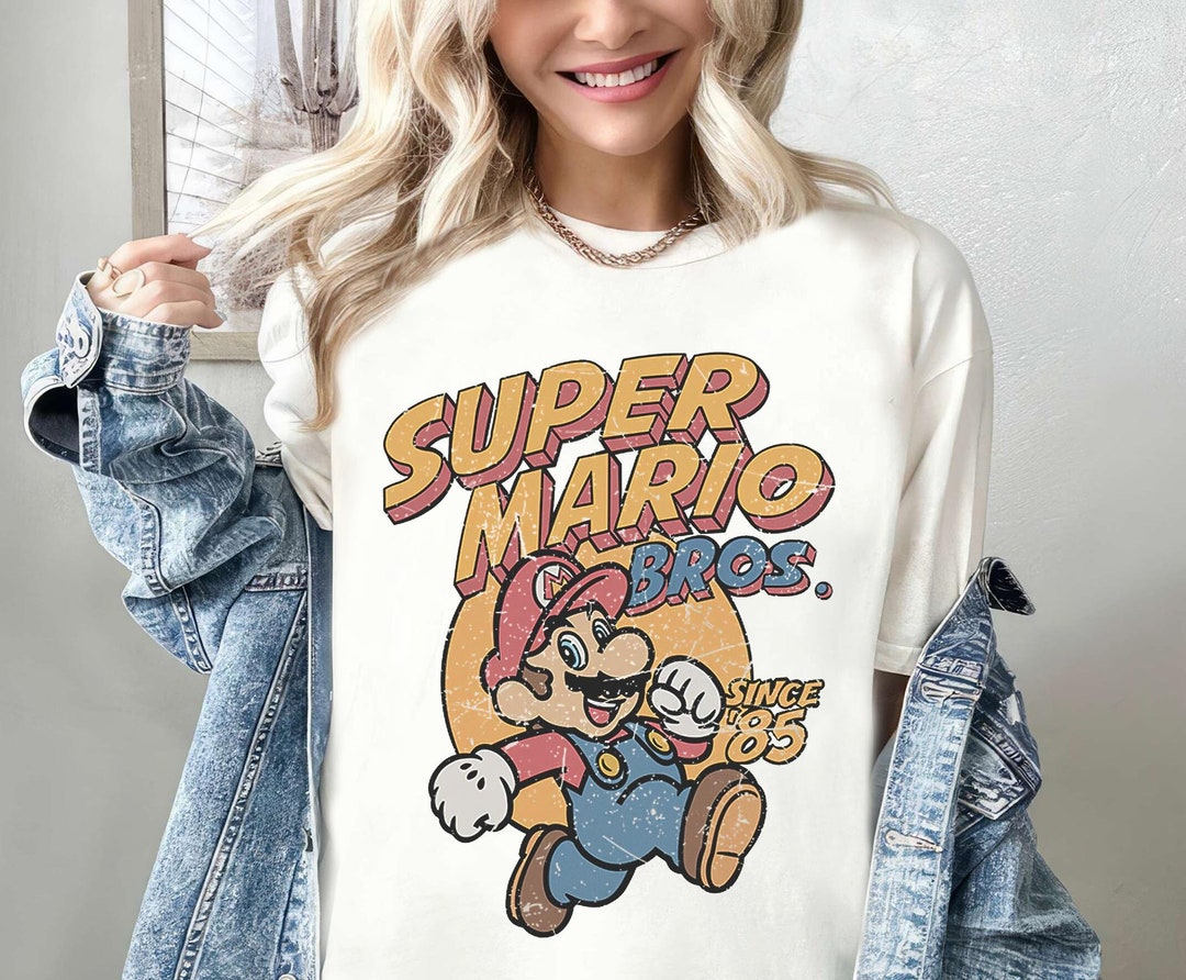 Vintage Super Mario 1985 Comfort Colors Shirt, Retro Super Mario Bros ...
