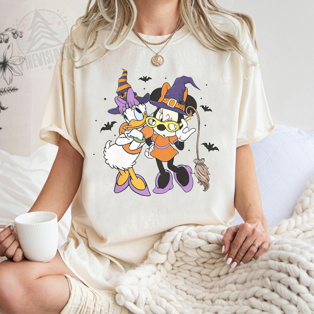 Disney Halloween Minnie and Daisy Witches Shirt, Gotta Stitck Together ...