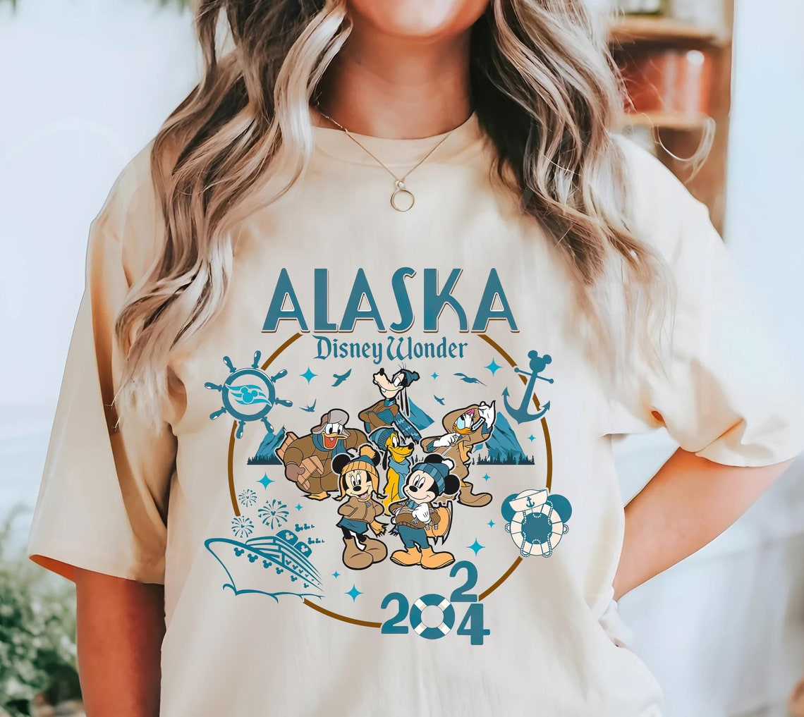 Disney Cruise Line Shirt, Vintage Mickey and Friends Disney Alaska Cruise 2024 T-shirt, Disney ...