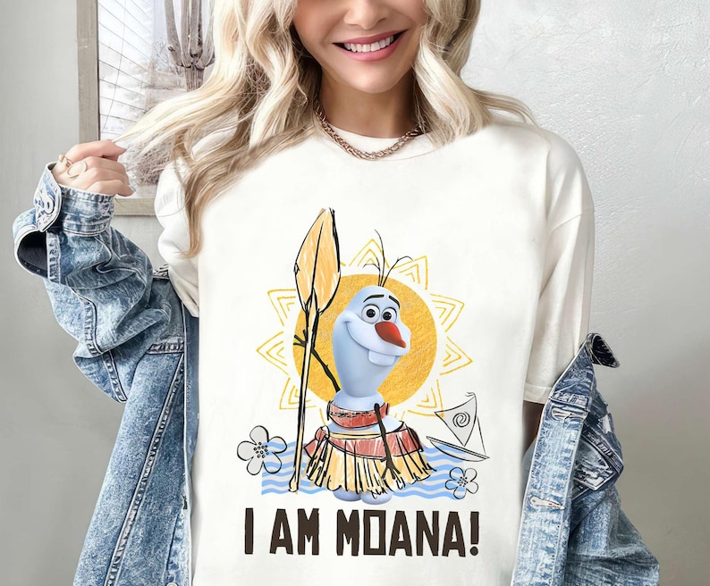 Disney Olaf Presents Moana Costume Sketch Shirt, Frozen Olaf Elsa ...