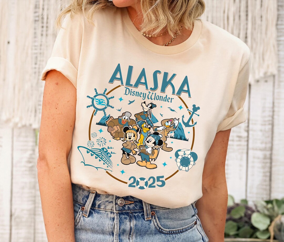 Disney Cruise Line Shirt, Vintage Mickey and Friends Disney Alaska Cruise 2025 T-shirt, Disney ...
