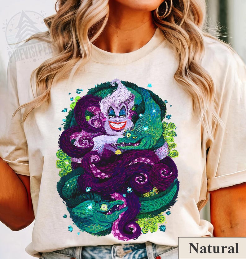 Retro Ursula Disney Villains Sea Witch Painting Shirt, the Little ...