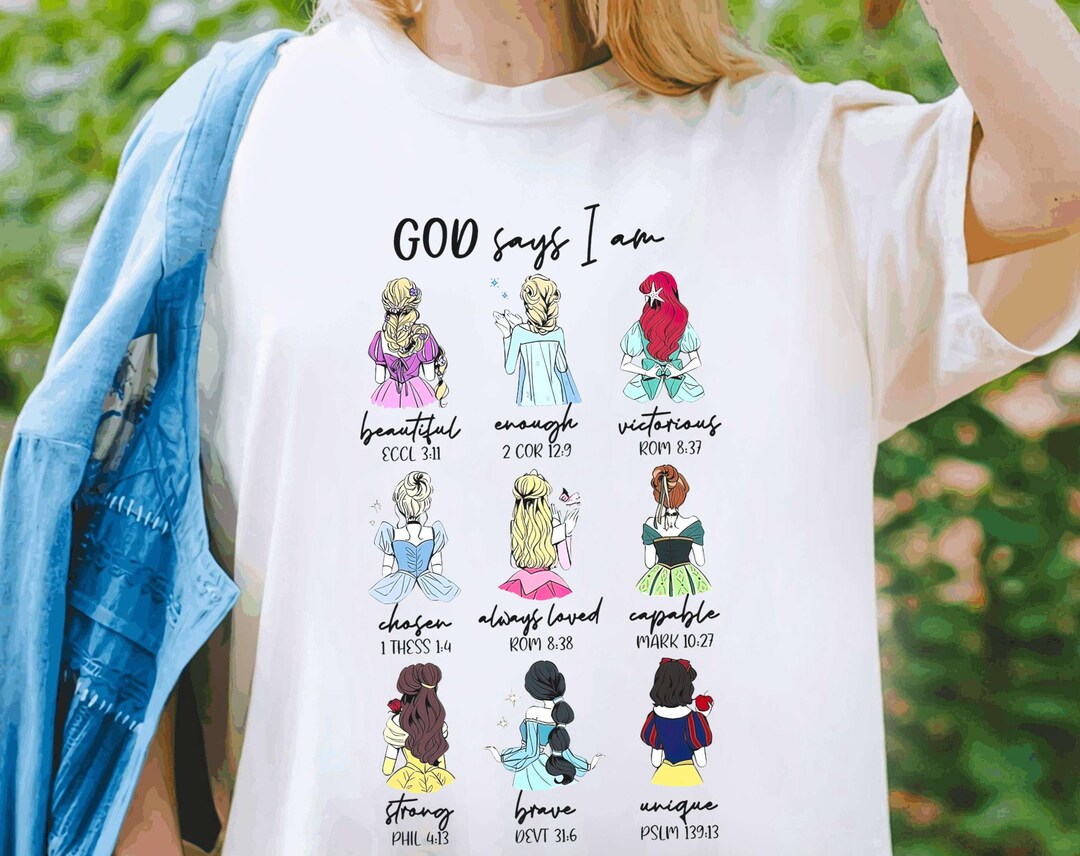 Disney Princess Shirt, God Says That I Am Princess T-shirt, Princess ...