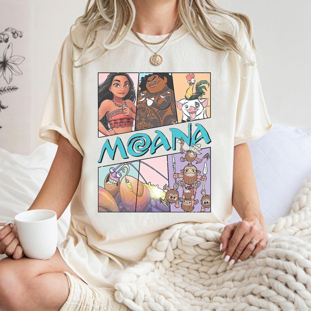 Vintage Disney Moana Shirt, Hei Hei and Pua Floral T-shirt, Moana ...