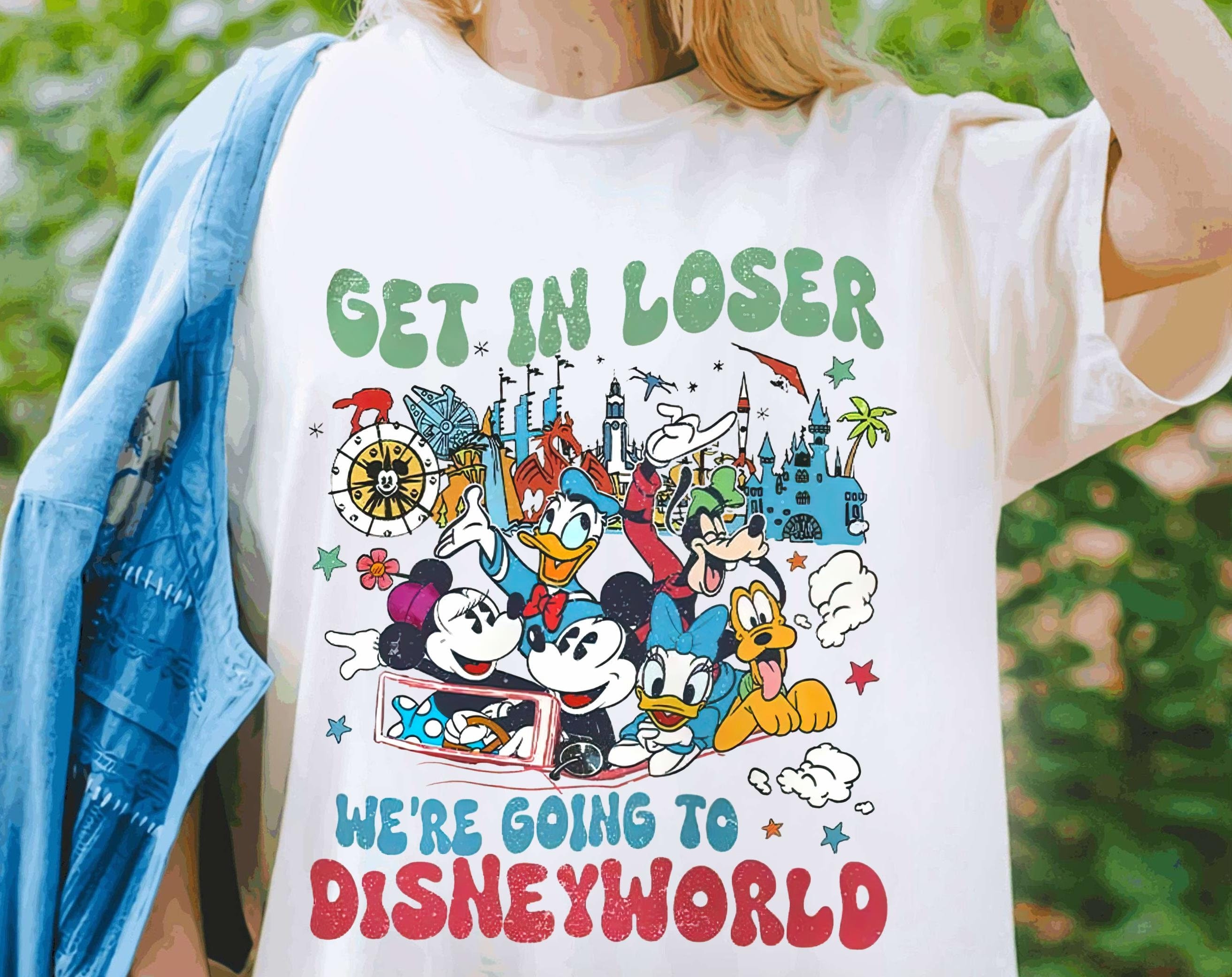 Retro Mickey & Friends Get in Loser We’re Going to Disney World Shirt ...