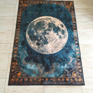 Purple Rug, Purple Moon Rug, Bohemian Moon Rug, Purple Bohemian Rug ...