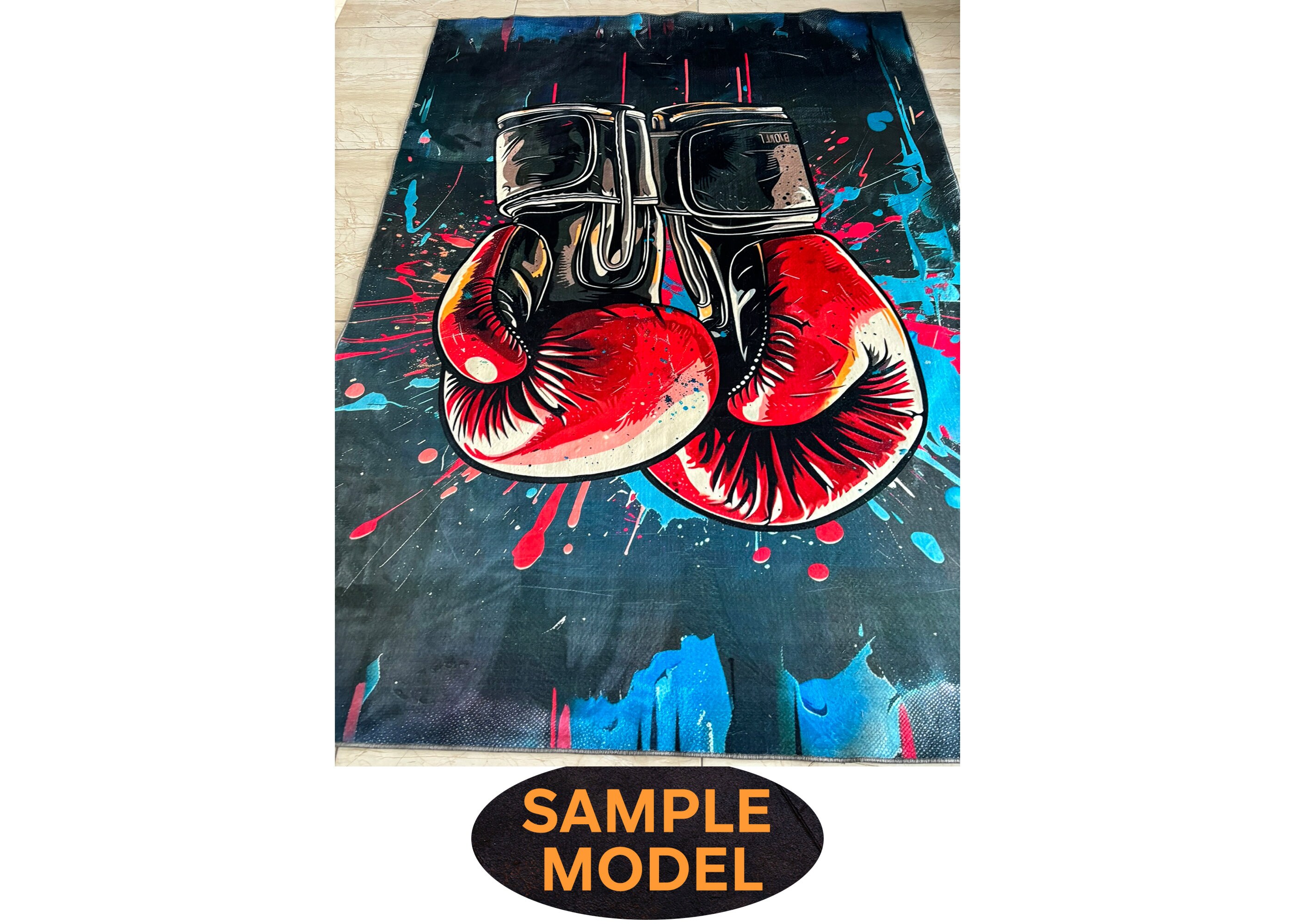 Dark Green Leaf Pattern Rug, Tropical Leaves Rug, Monstera Leaf Rug ...