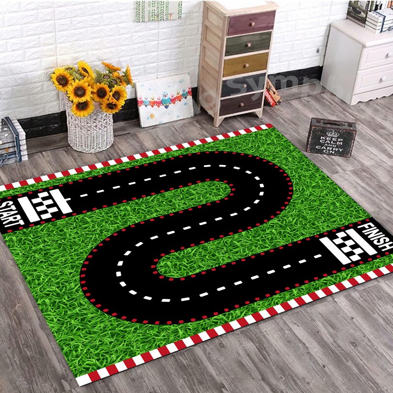 Crochet Race Track Rug - Etsy