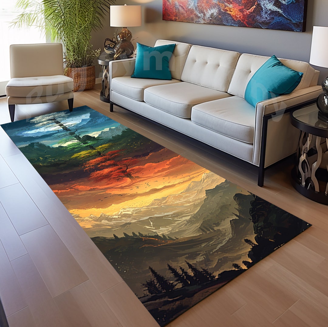 Tree of Life Colorful Runner, Tree of Life Rug, Tree of Life Runner ...