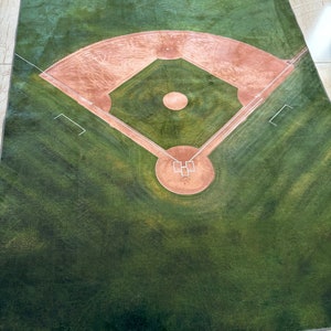 Baseball Field Rug, Baseball Rug, Green Baseball Field Area Rug, Kids ...