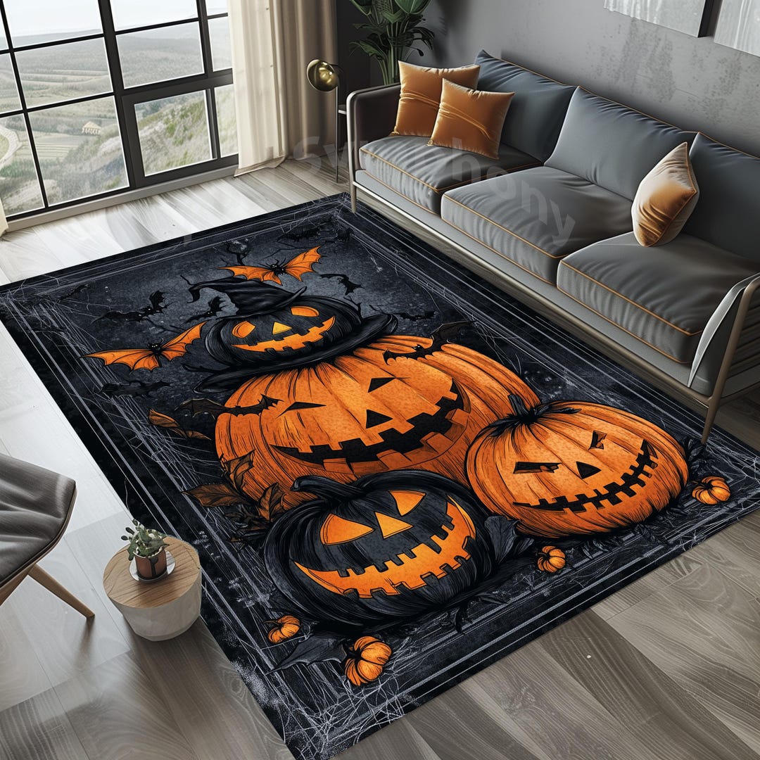 Horror Rug, Halloween Decor Rug, Spooky Area Rug Halloween Welcome Mat ...