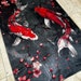 Koi Fish and Cherry Blossom Rug, Abstract Japanese Pattern Rug, Koi ...