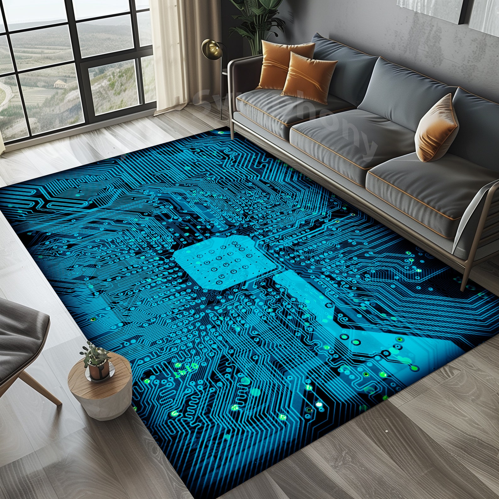 Mainboard Rug, Mainboard Pattern Rug, Computer Rug, Engineer Gift Rug ...